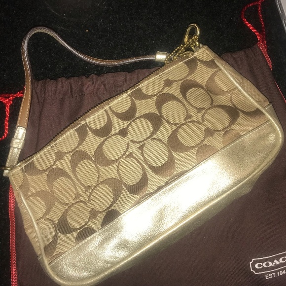 Coach | Bags | Coach Gold Signature Leather Demi Bag 861 | Poshmark